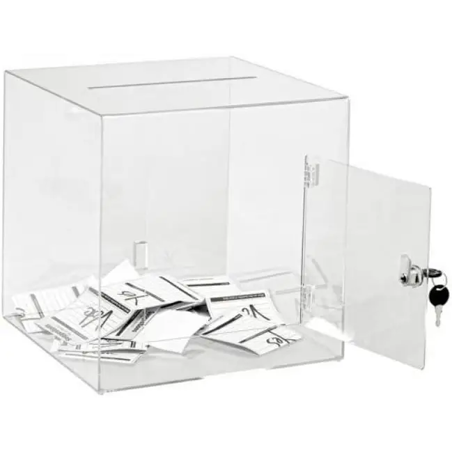 Acrylic Clear Suggestion Box, Ballot Drop Box, Charity Donation Box ...