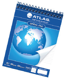 Atlas Spiral Notepad A7 60 sheets 12 pcs – Nejoom Stationery