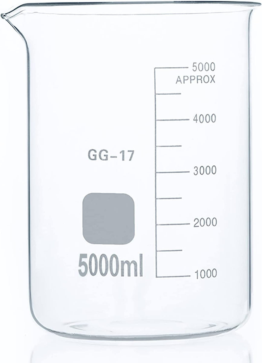 Borosilicate Glass Beaker 5000ml, Lab Experiment – Nejoom Stationery
