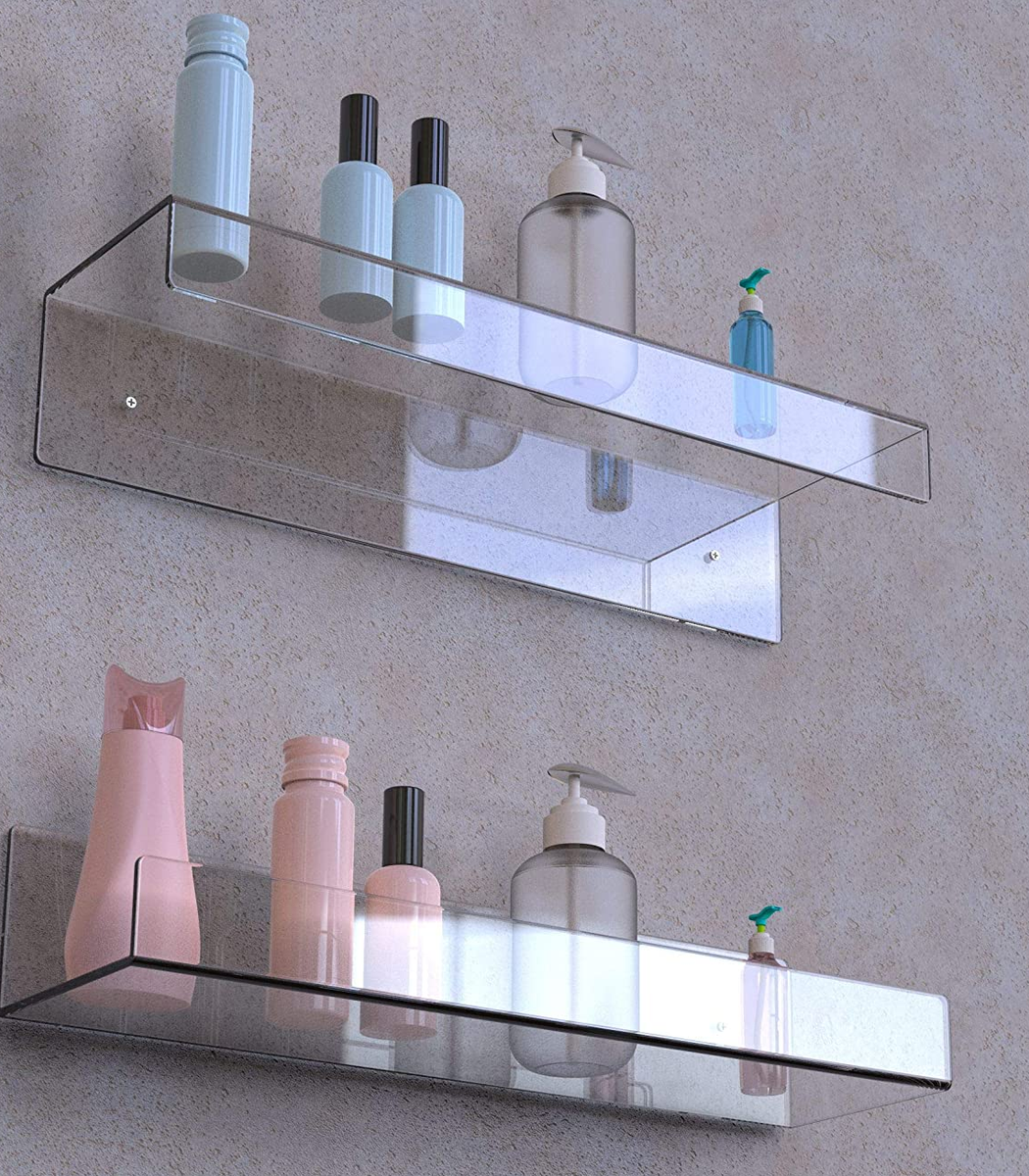 Clear Acrylic Wall Ledge Bookshelf 15" Transparent – Nejoom Stationery