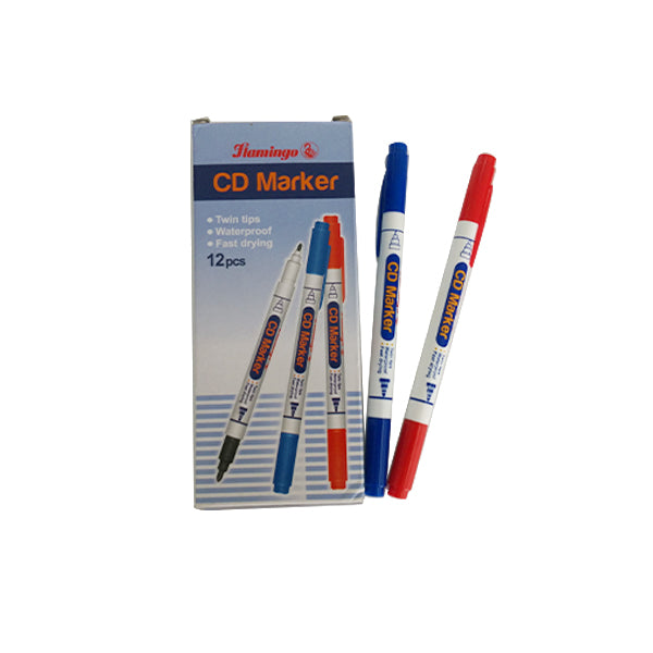 Flamingo CD/DVD Marker 12 pcs | Nejoom Stationery