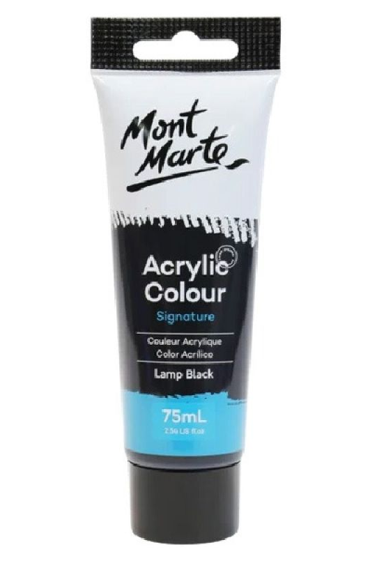 Mont Marte Acrylic Color 75Ml Lamp Black – Nejoom Stationery