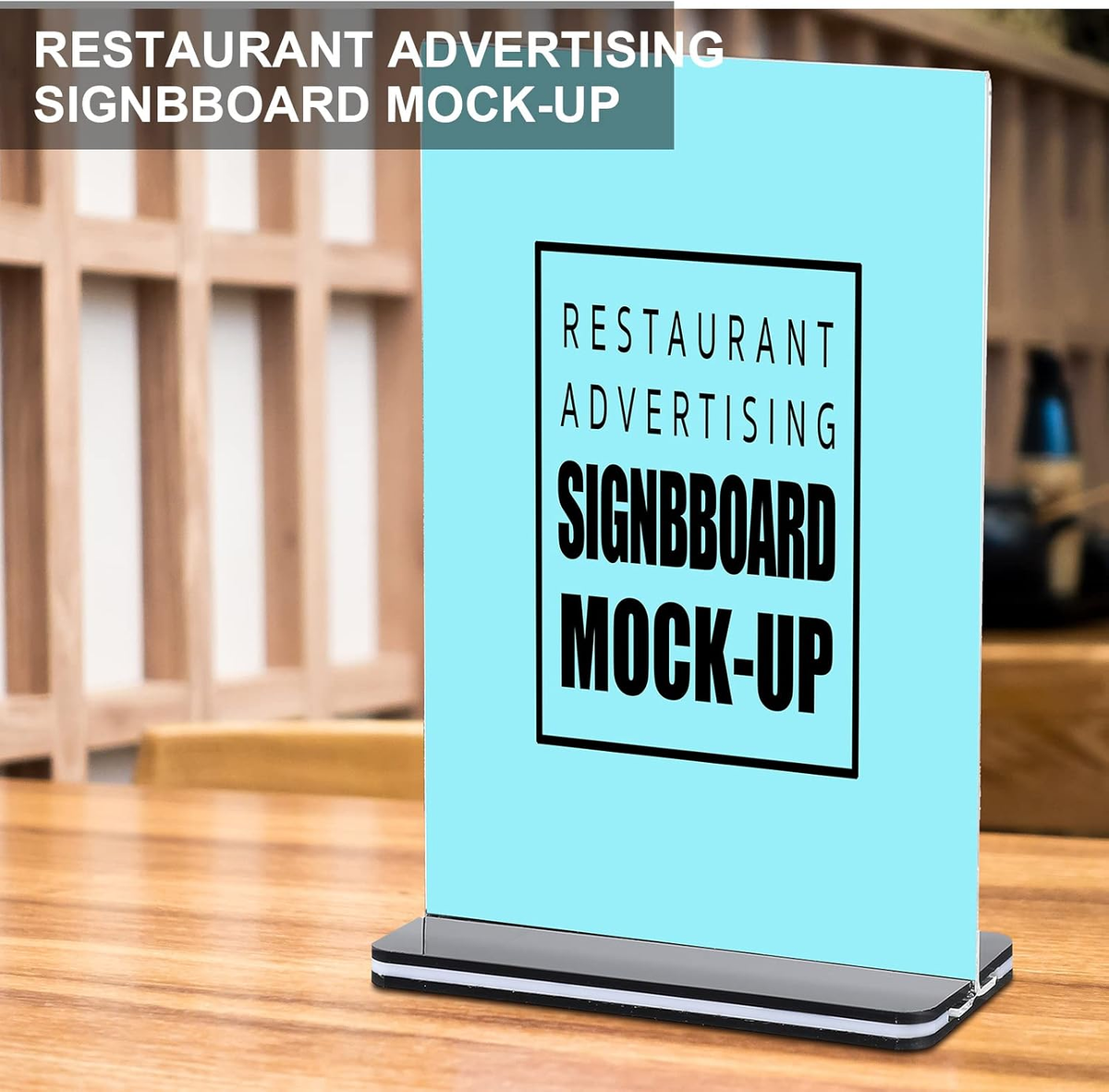 Partner A4 Acrylic Sign Holder 210X297 mm T Shape Vertical Black Base ...