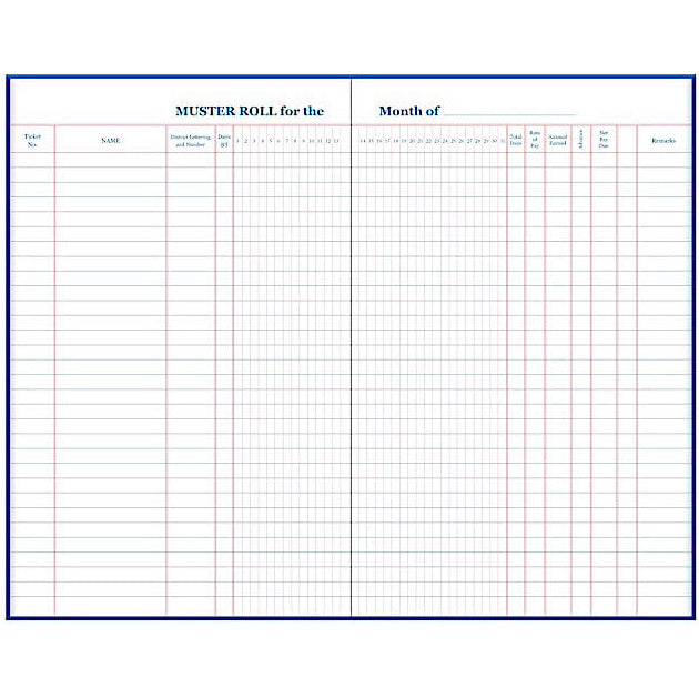 PSI Muster Roll Register | Nejoom Stationery